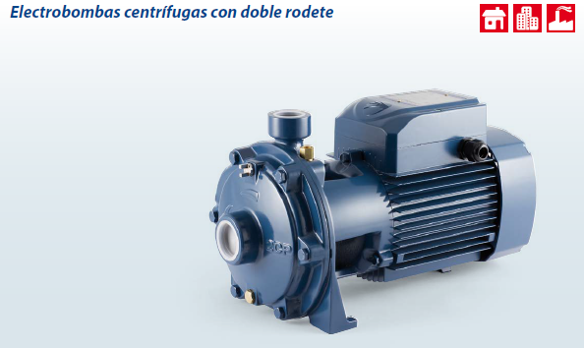Electrobomba doble rodete 3HP 220V/440V 1 1/4″ X 1″ ( 160l/m – 32 mca ...